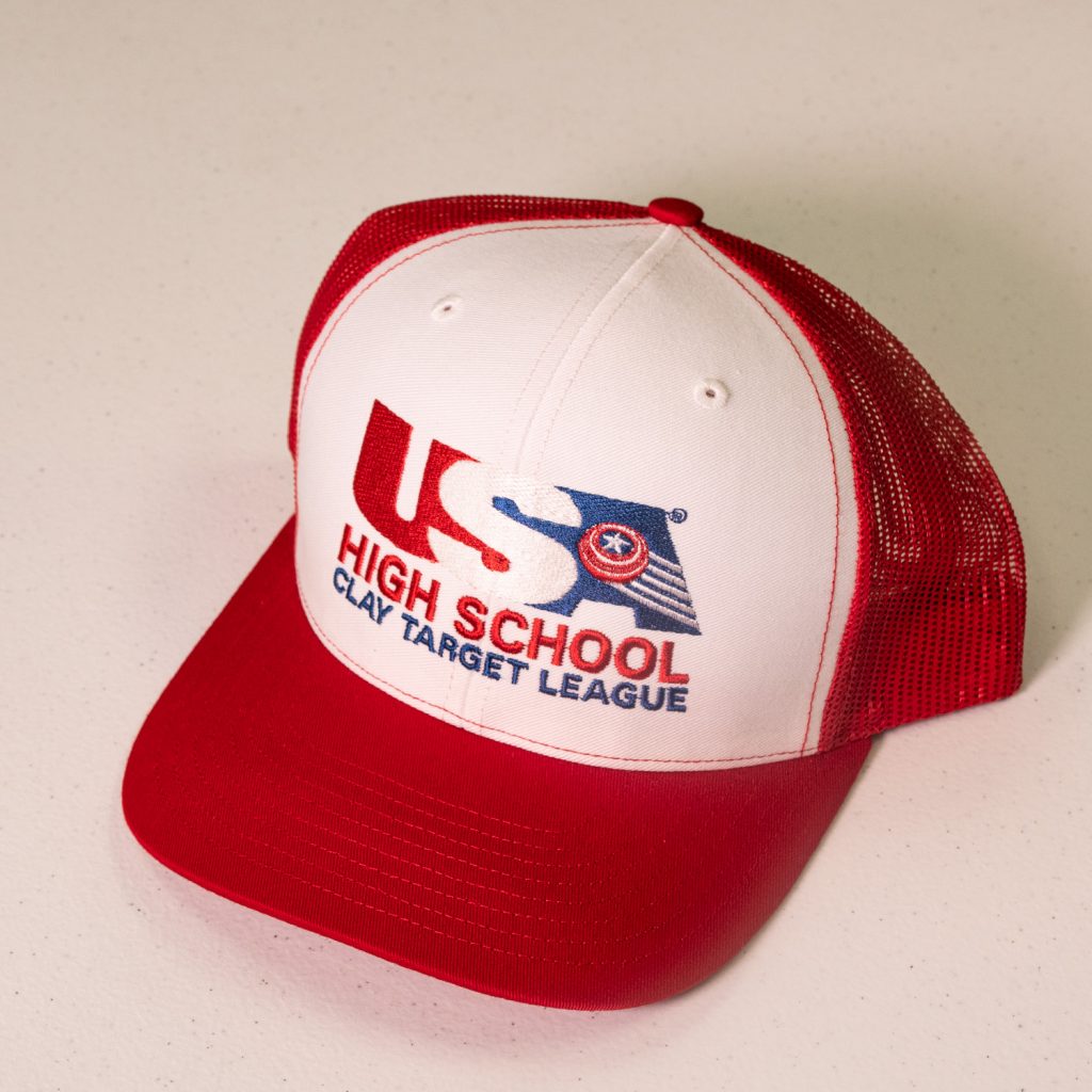 USA High School Clay Target League Logo Cap - Red & White Mesh - USA ...